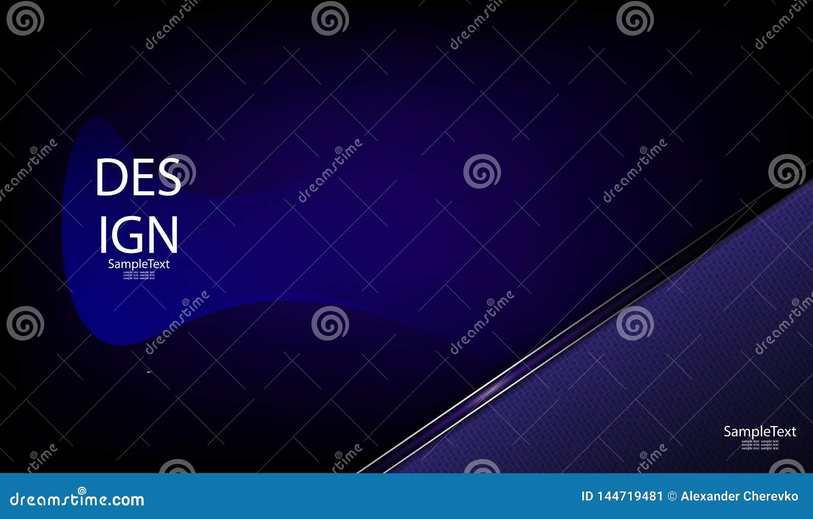 Abstract Blue Background with a Textural Corner and Edging Stock Vector ...