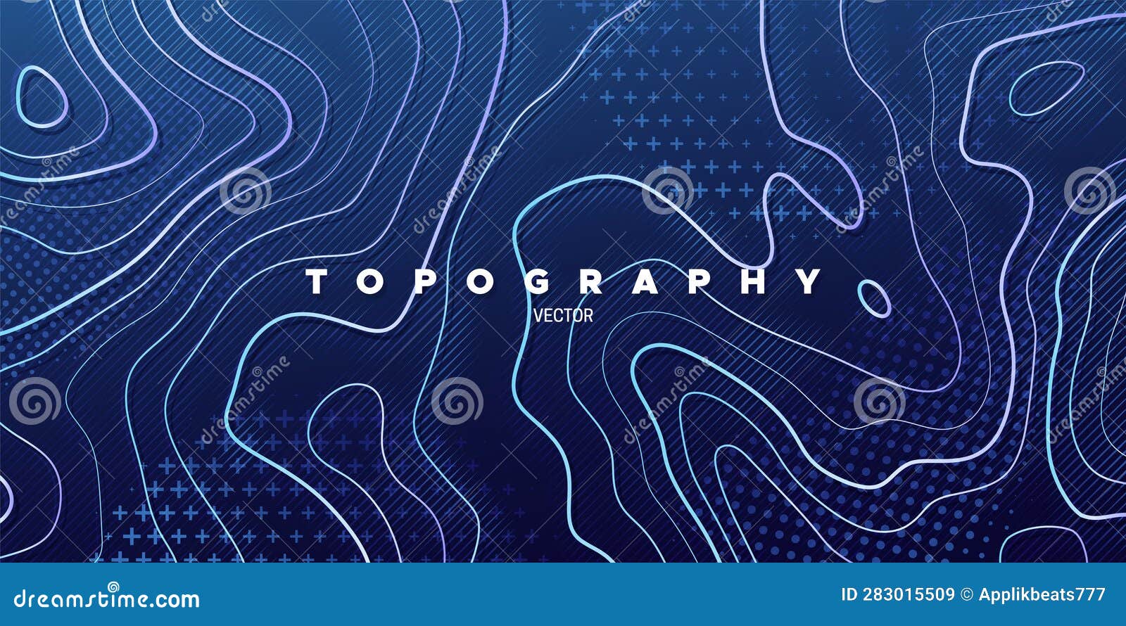 Abstract Blue Background with Topography Relief Stock Vector ...