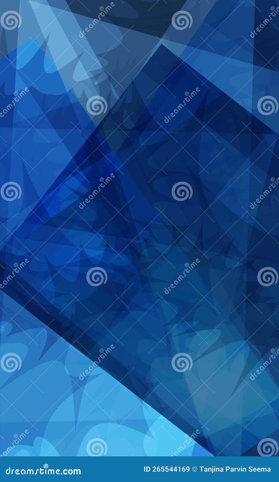Abstract Blue Background Triangle Pattern and Blocks in Diagonal Lines ...