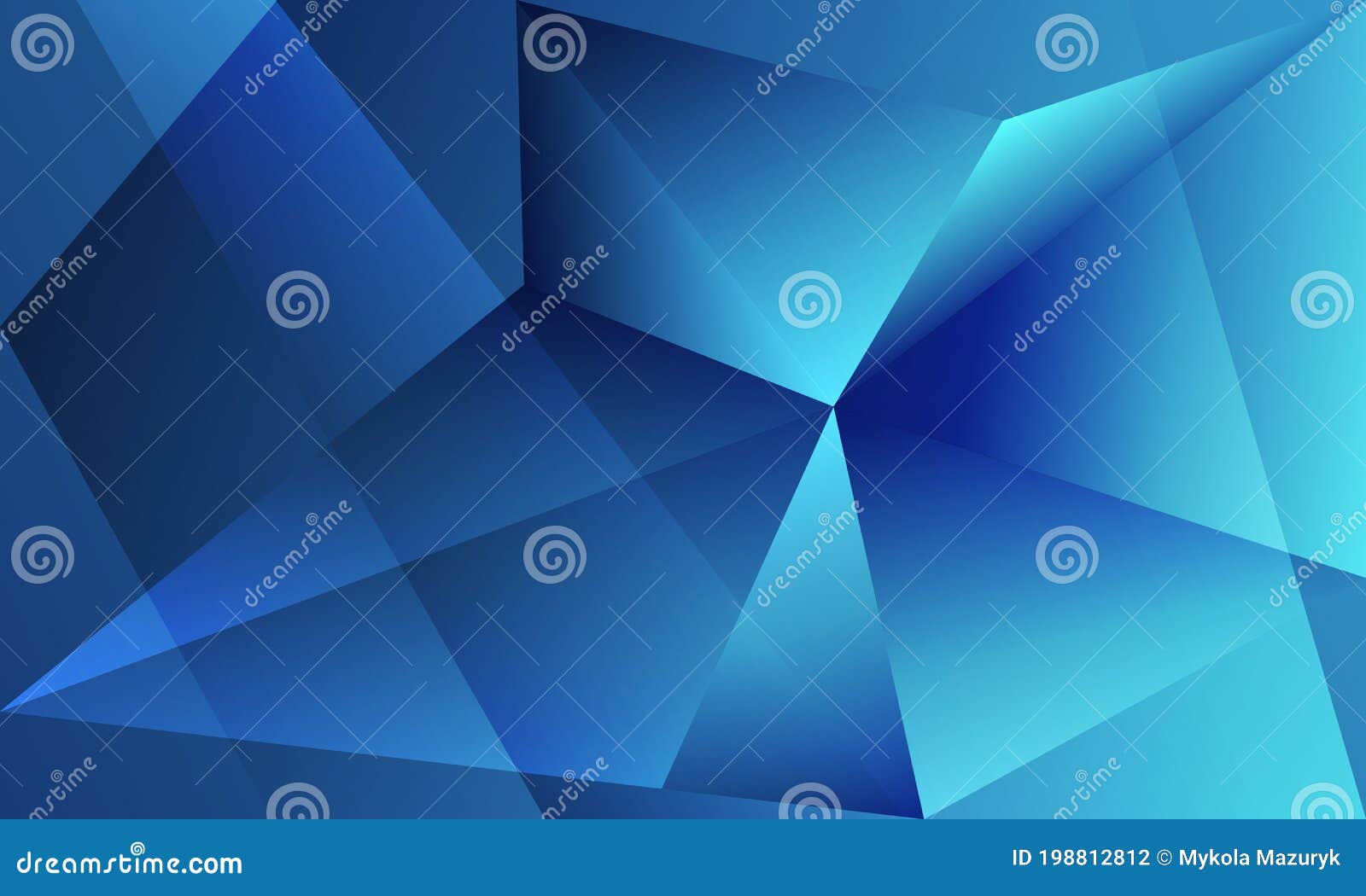 Abstract Blue Background with Triangles and Gradients Stock Vector ...