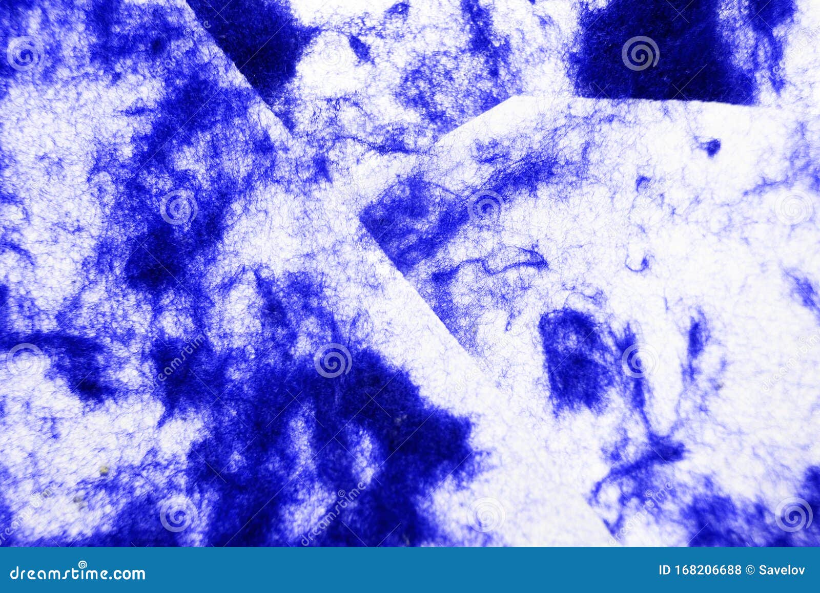 Abstract Blue Background with Tuft of Wool Stock Photo - Image of ...