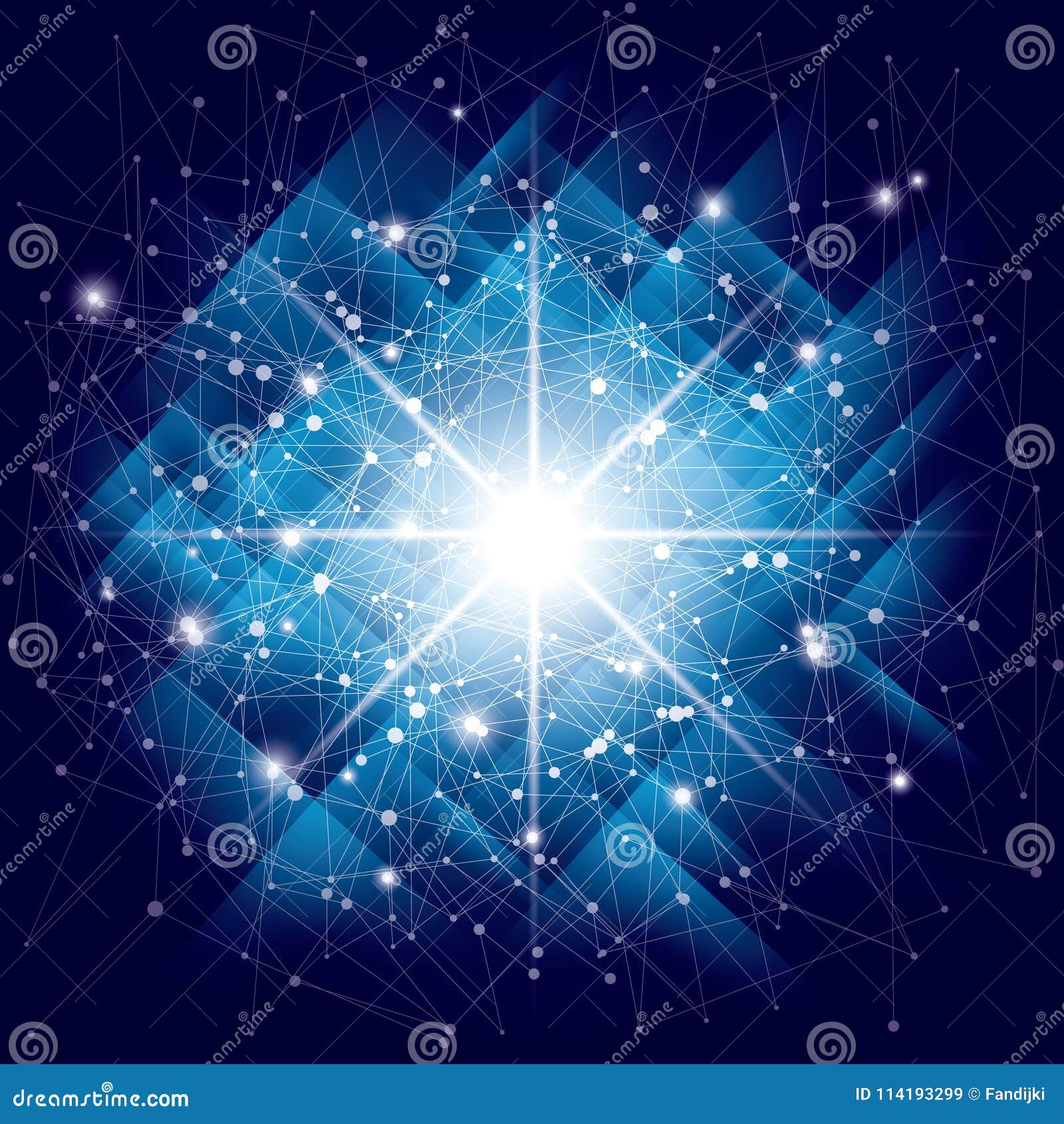 Abstract Blue Background. Vector Science Background. Stock Vector ...