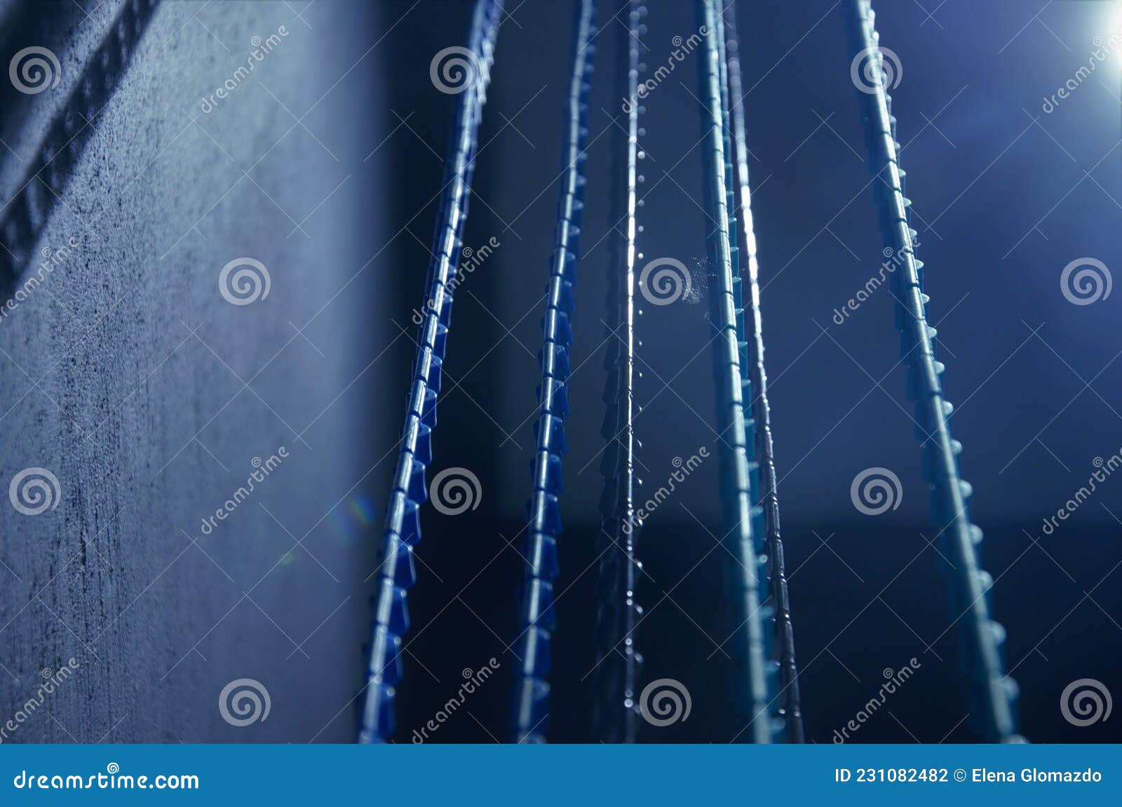 Abstract Blue Background with Vertical Parallel Chains Stock Photo ...