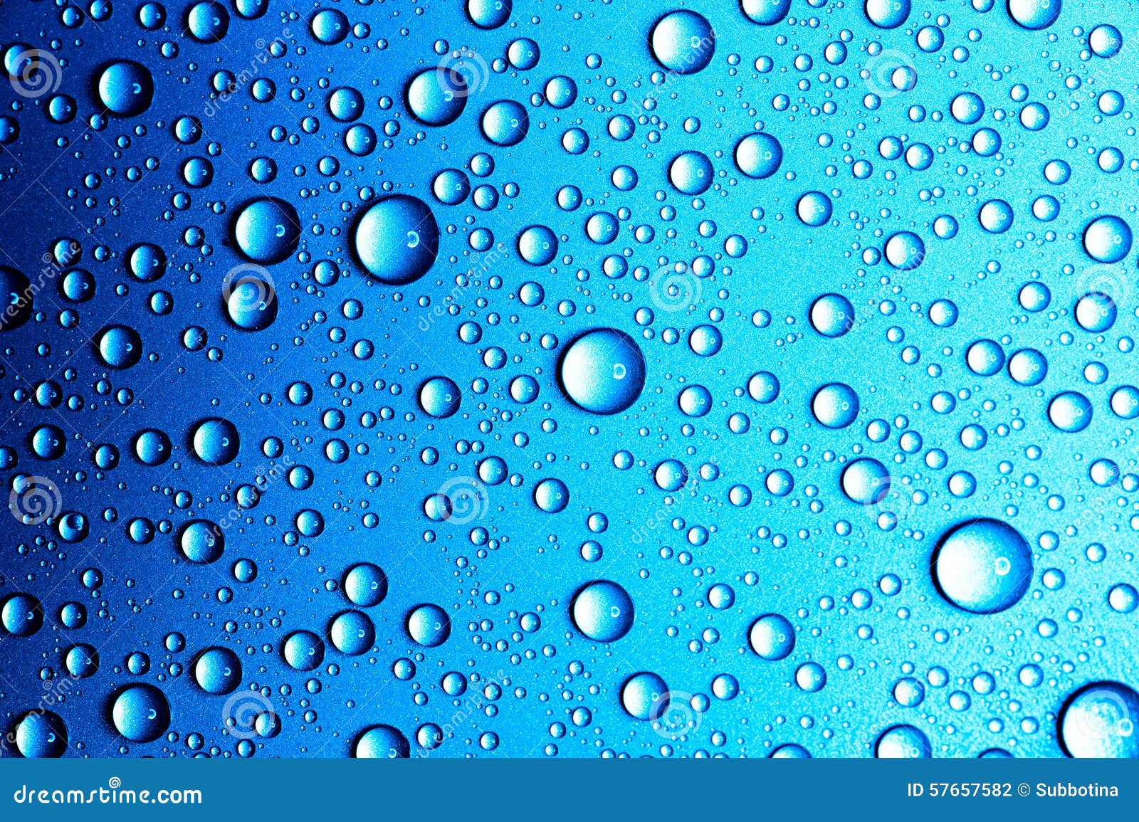 Abstract Blue Background of Waterdrops Stock Photo - Image of closeup ...
