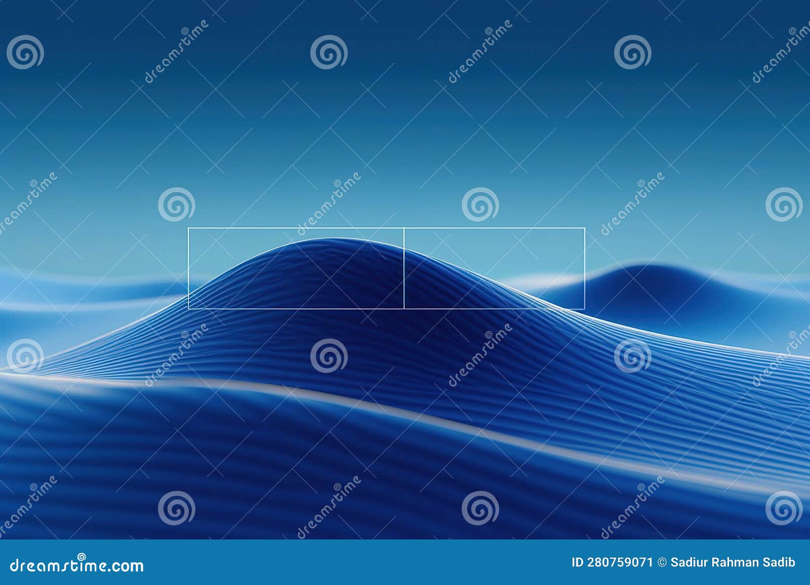 Abstract Blue Background with Waves. Waves with Frame Stock ...