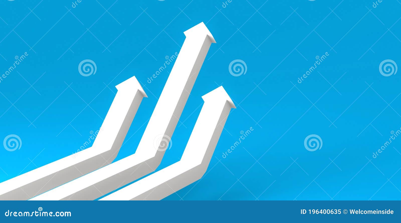 Abstract Blue Background with White Progress Line Arrows for Motivation ...