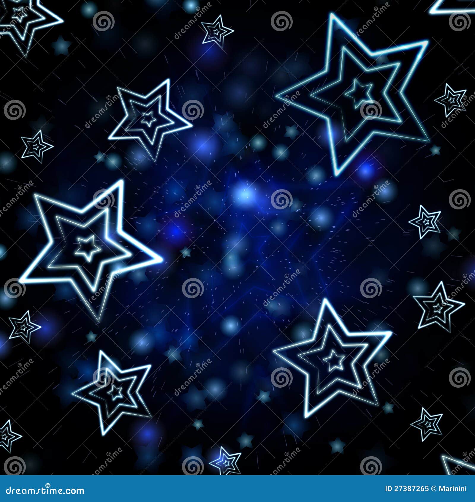 Abstract Blue Background with White Stars Stock Illustration ...