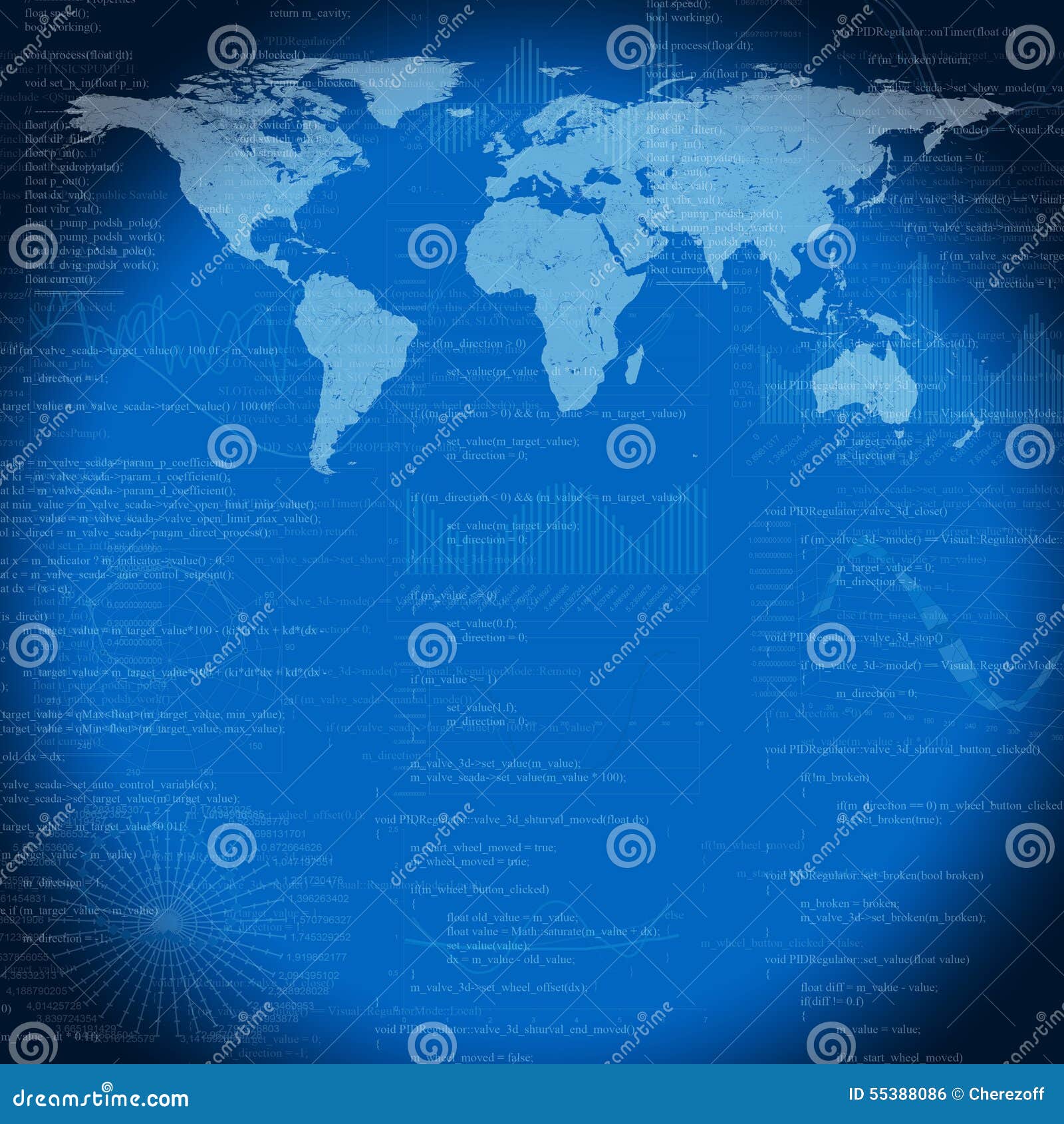 Abstract blue background stock illustration. Illustration of land ...