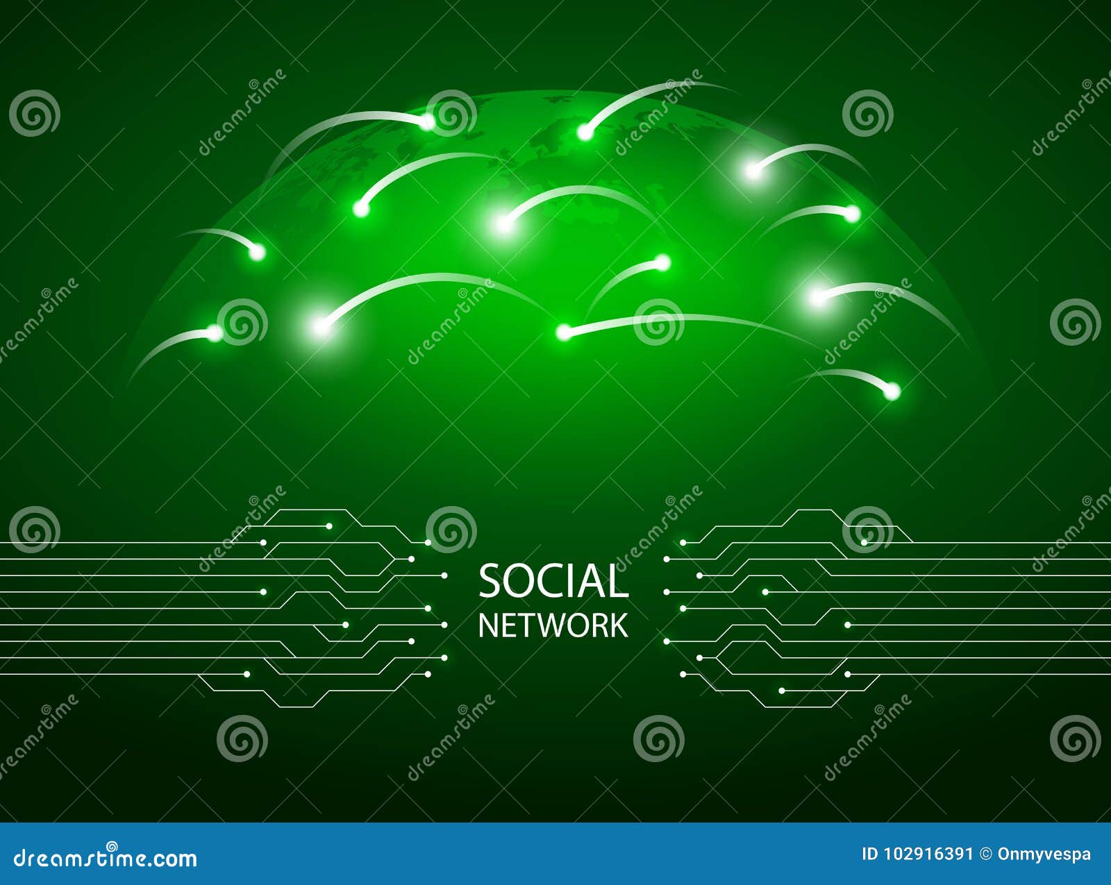 Abstract Blue Background with World Map, Internet Line, Connected Stock ...