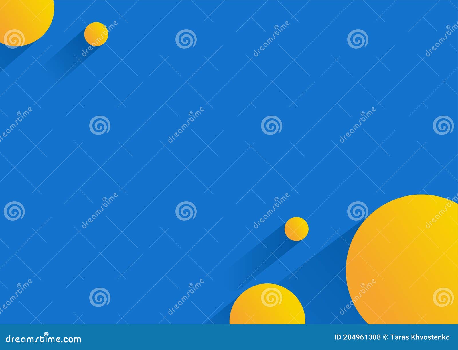 Abstract Vector Blue Background with Yellow Circles Stock Vector ...