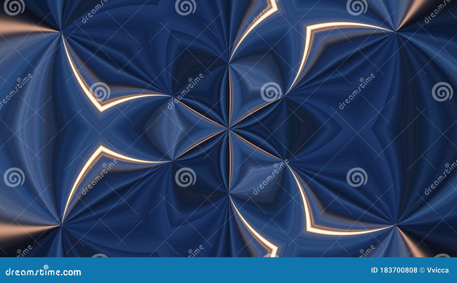 Abstract Blue Background with Yellow Polylines Stock Illustration ...