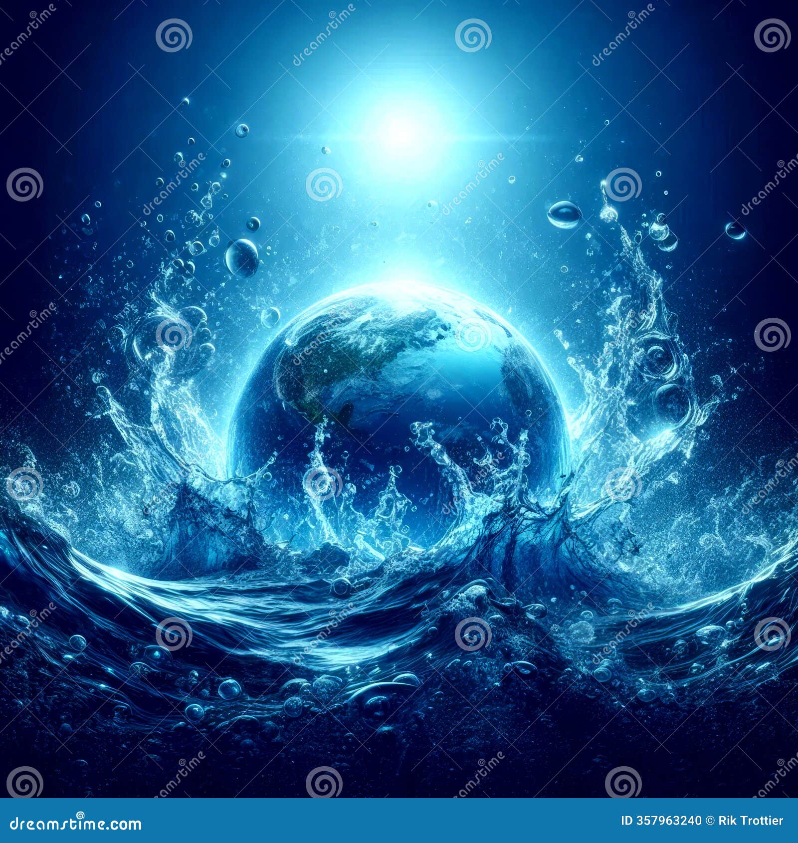Abstract Blue Backgrounds with Water Splash Stock Illustration ...