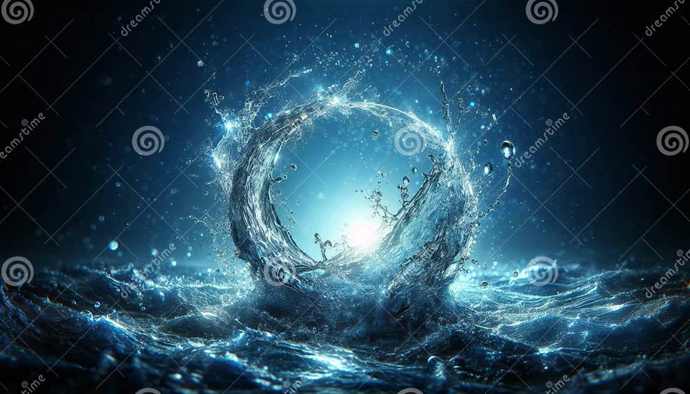 Abstract Blue Backgrounds with Water Splash Stock Illustration ...