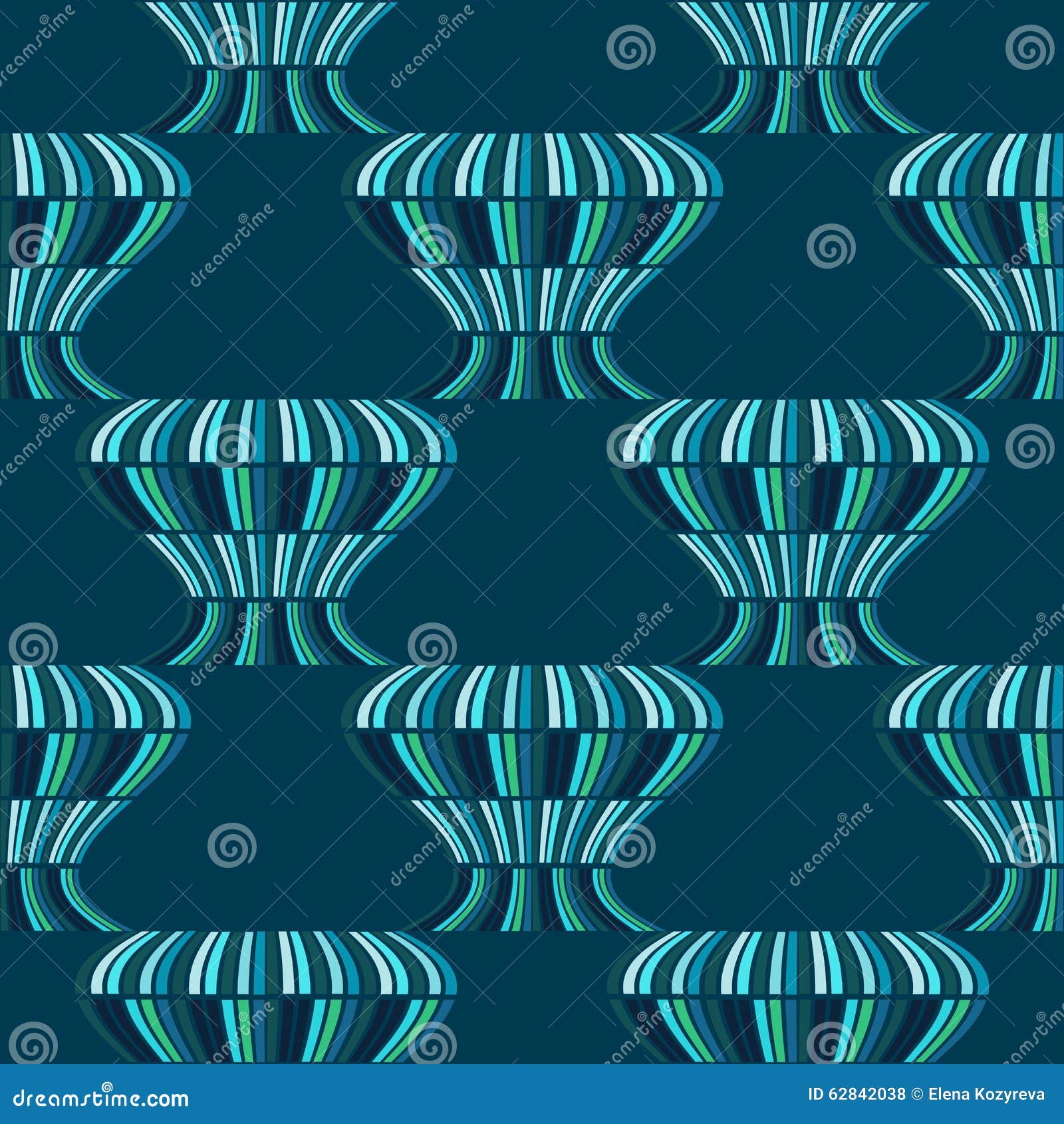 Abstract Blue Balloons Vector Seamless Pattern Stock Vector ...