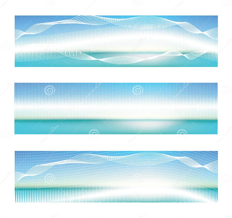 Abstract blue banner stock vector. Illustration of wave - 15938844
