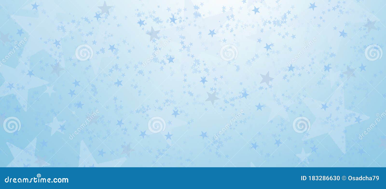 Abstract Blue Banner Background with Stars Stock Illustration ...