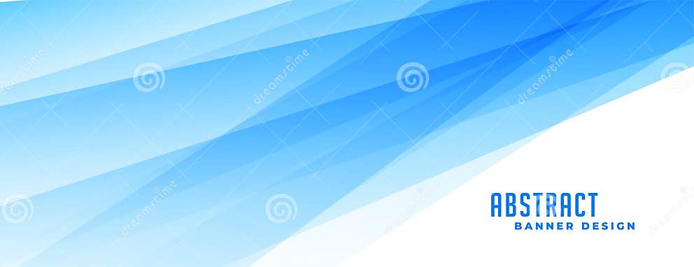 Abstract Blue Banner with Transparent Lines Effect Stock Vector ...