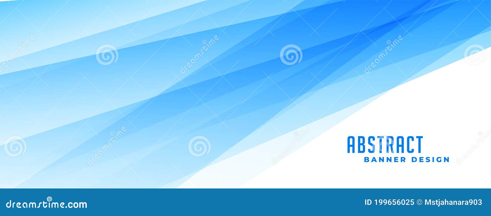 Abstract Blue Banner with Transparent Lines Effect Stock Vector ...