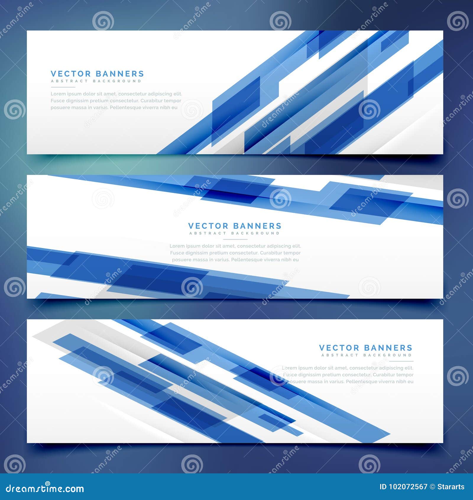Abstract Blue Banners and Headers Template Stock Vector - Illustration ...