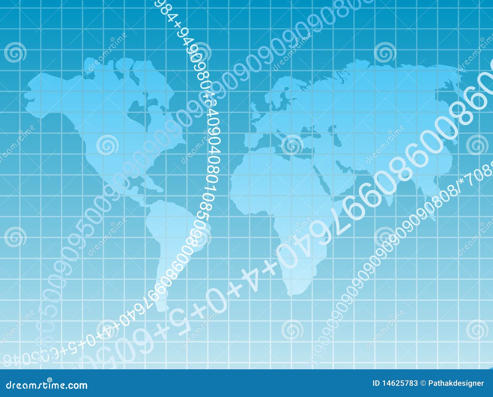 Abstract Blue Based Theme with World Stock Vector - Illustration of ...