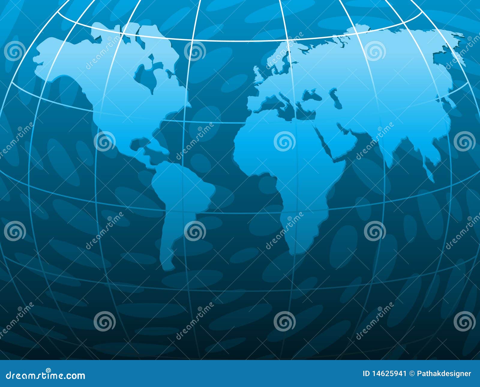 Abstract Blue Based Theme with World Stock Vector - Illustration of ...