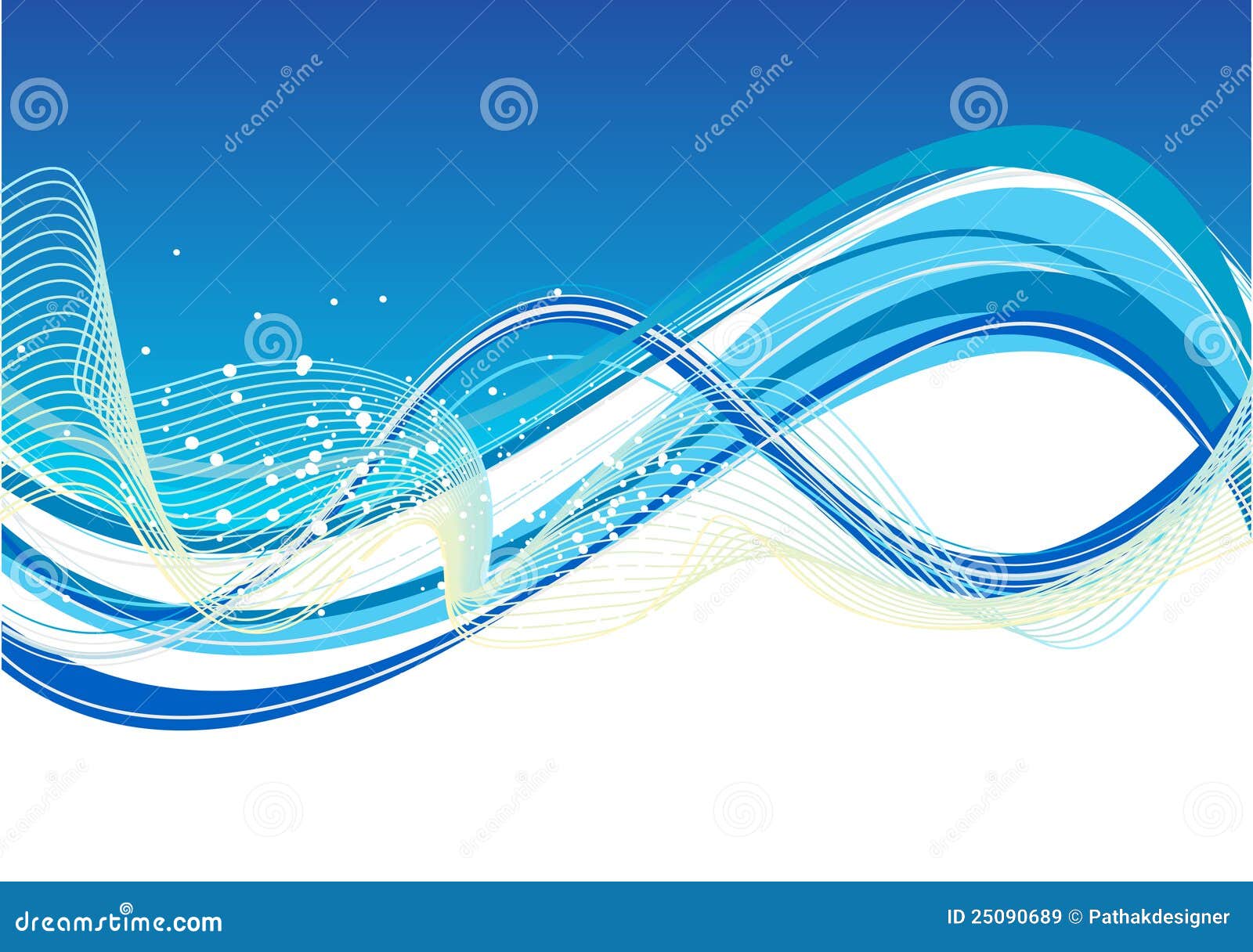 Abstract Blue Based Wave Background Stock Vector - Illustration of ...