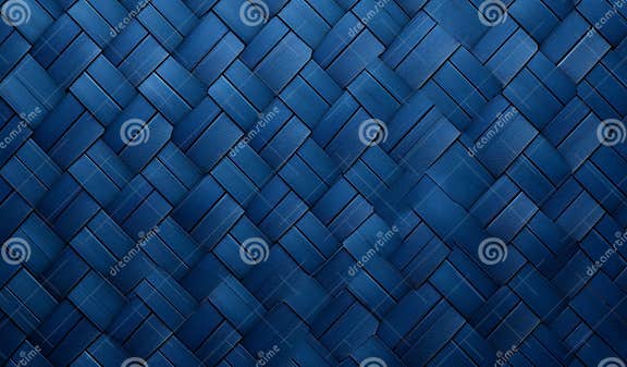 Abstract Blue Basket Weave Pattern Background Stock Illustration ...