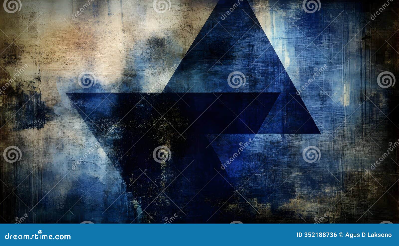 Abstract Blue and Beige Triangle Texture Background Illustration Stock Illustration ...