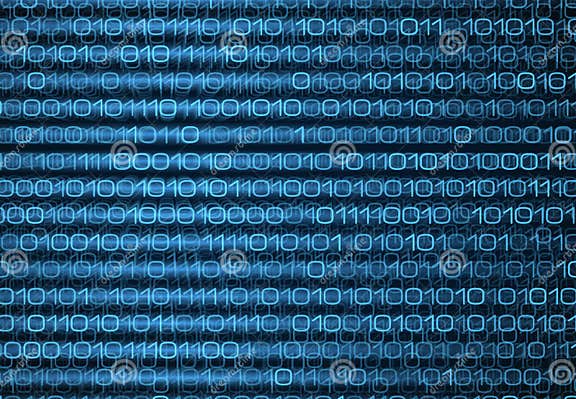 Abstract Blue Binary Computer Code Technology Data Background Stock Vector - Illustration of ...