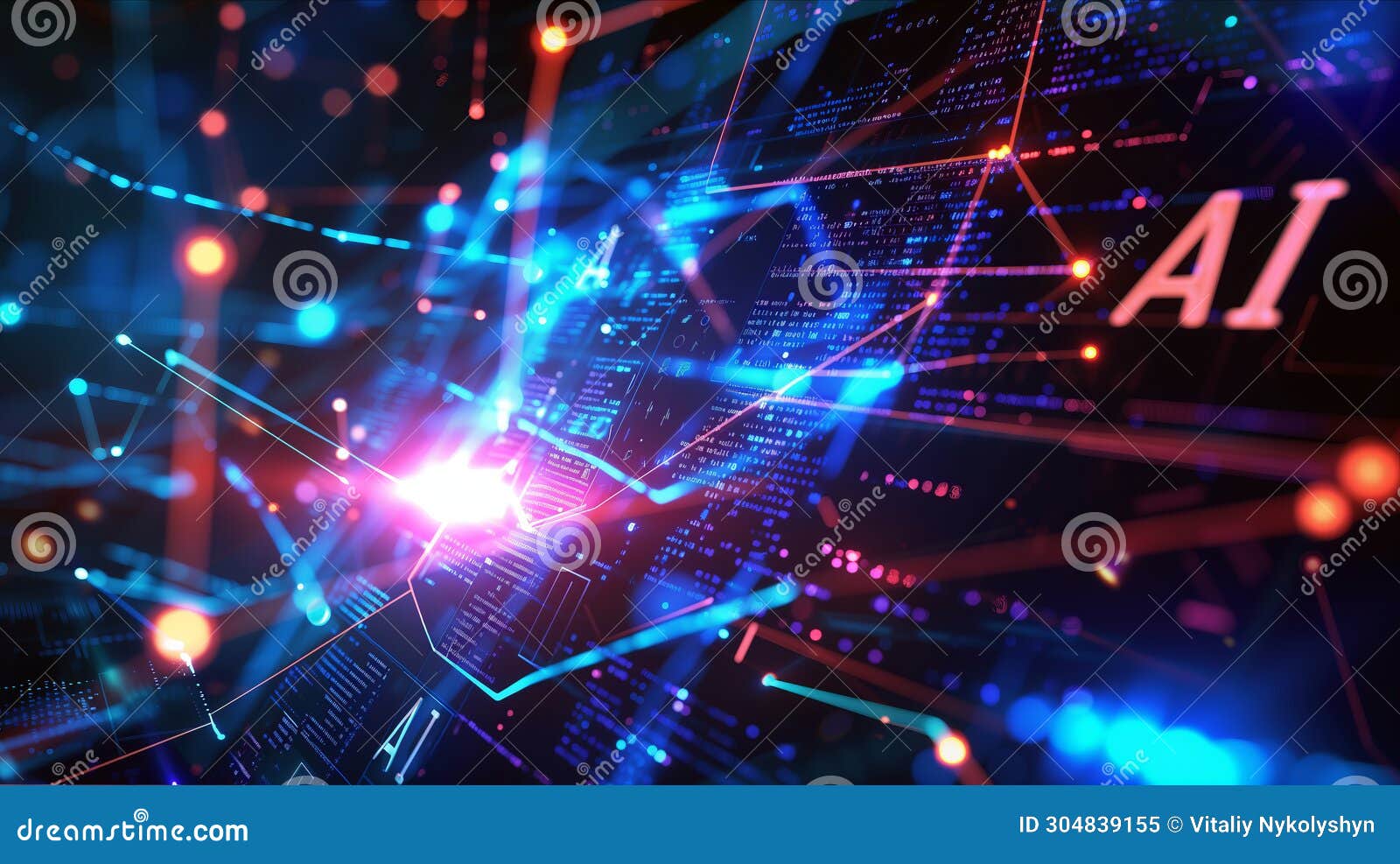 Abstract Blue and Black Background with Numbers Stock Image - Image of ...