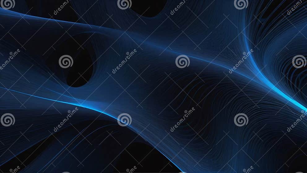 Abstract Blue and Black Digital Lines Background Stock Illustration ...