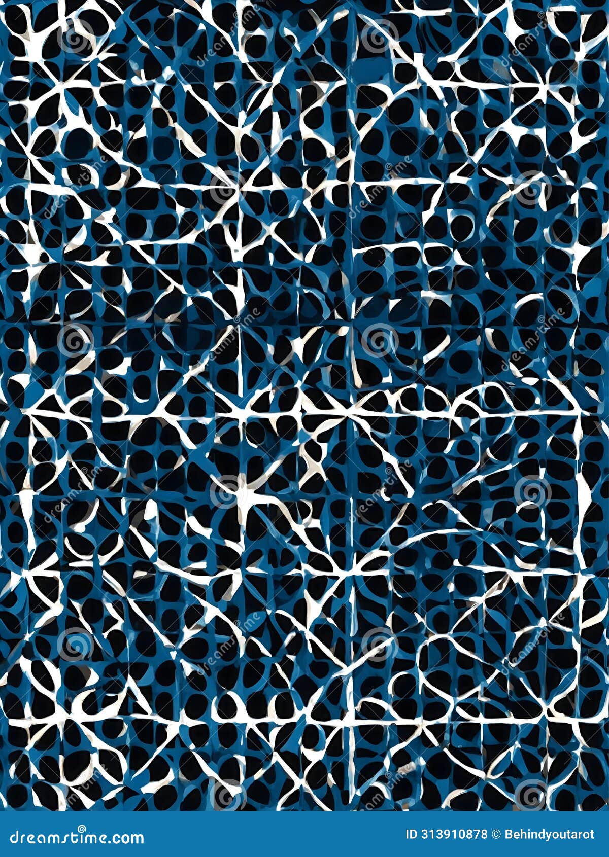 Abstract Blue, Black and White Shapes. Blue and Black Geometric Pattern ...