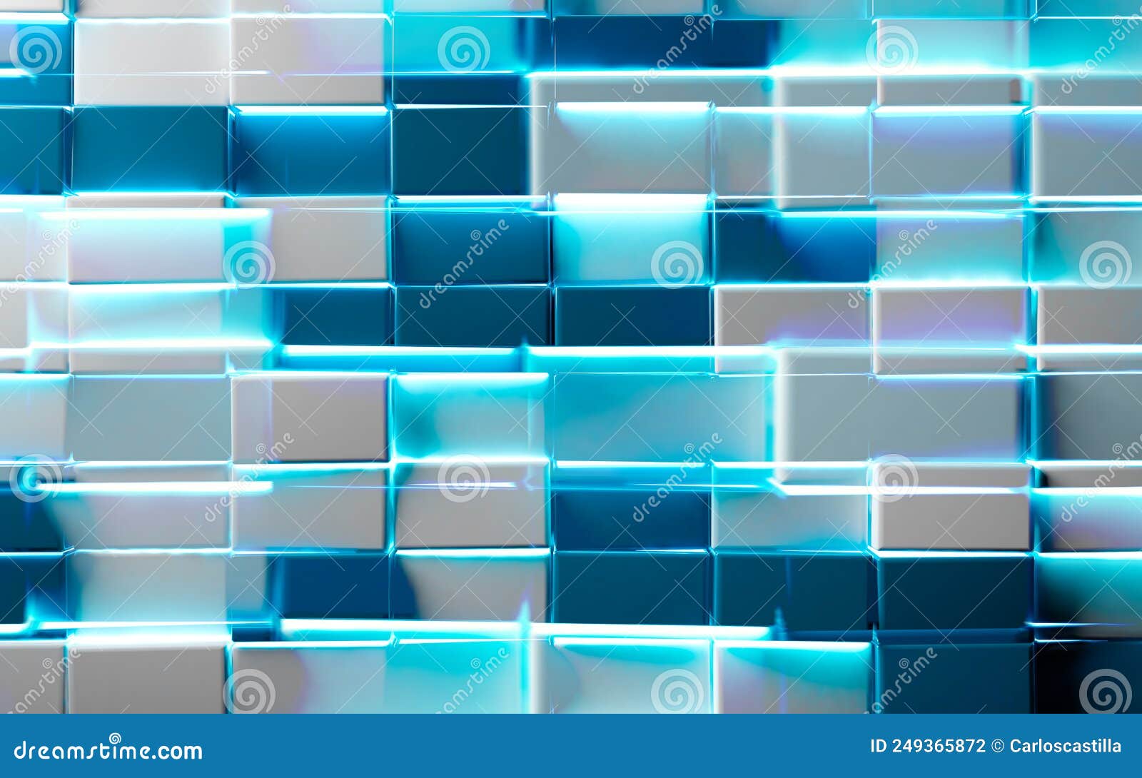 Abstract Blue Blocks or Cubes Background Stock Illustration ...