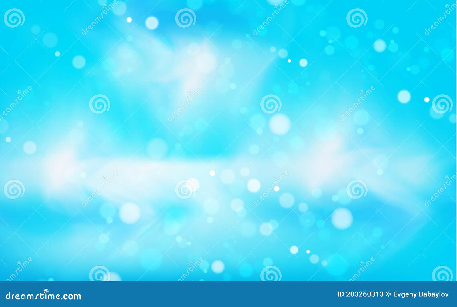 Abstract Blue Blurred Background with Bokeh Effect Stock Illustration ...