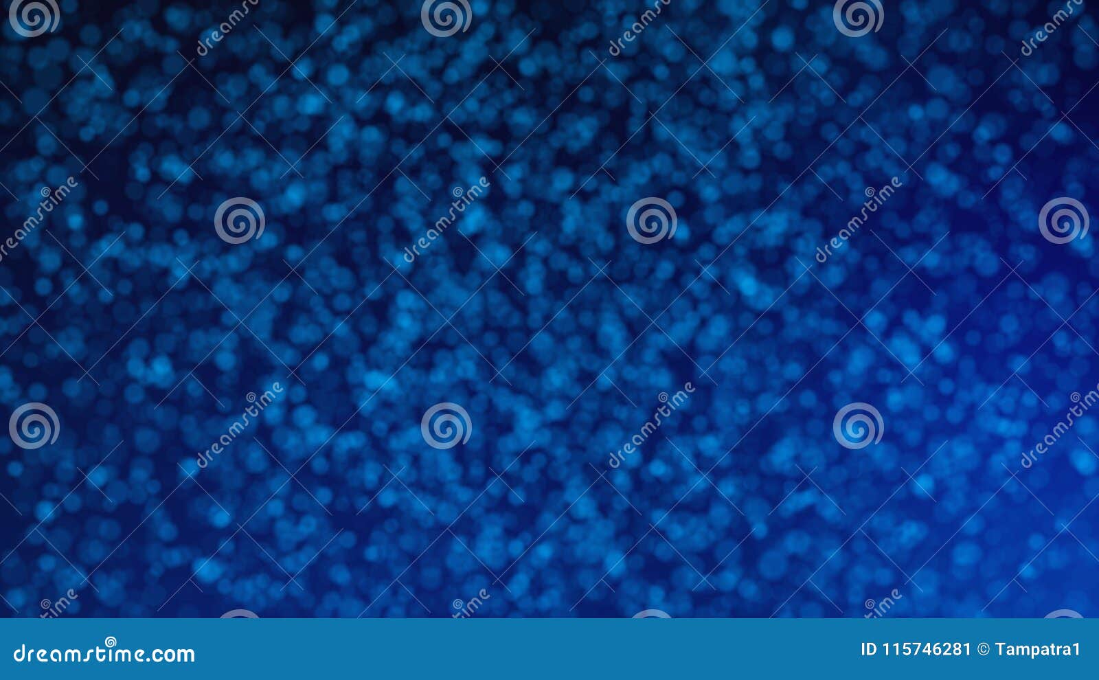 Abstract Blue Bokeh Blurry Background for Technology Concept, 3d ...