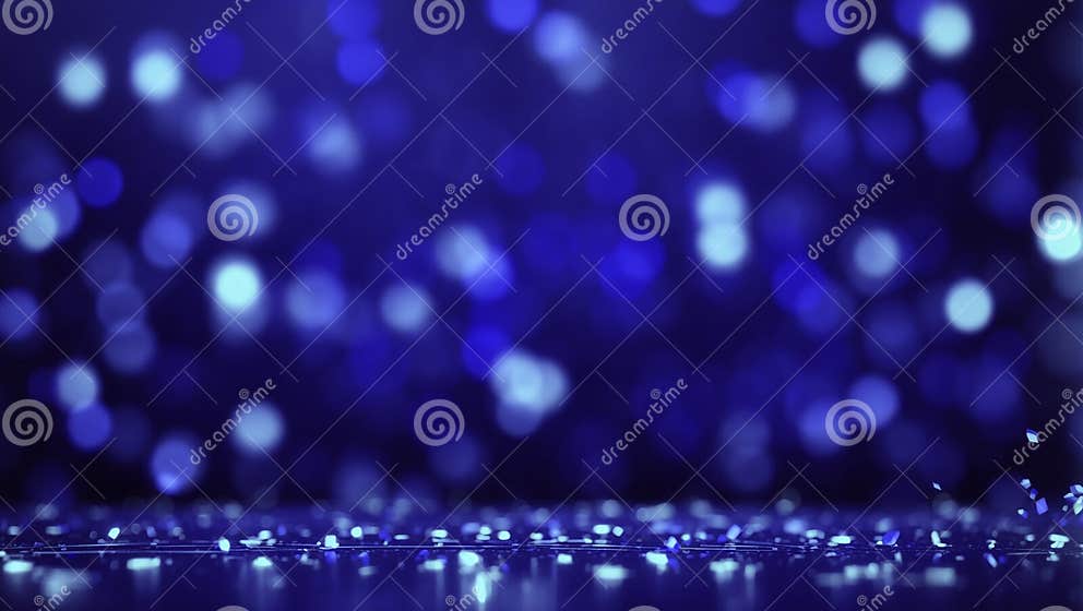 Abstract Blue Bokeh Defocused Lights Background Stock Illustration ...