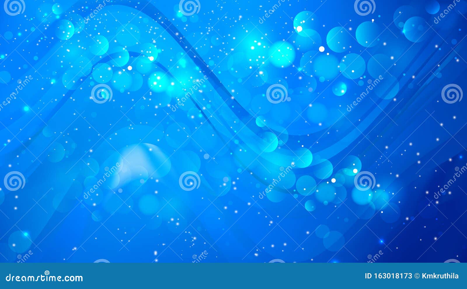 Abstract Blue Bokeh Defocused Lights Background Image Stock Vector ...