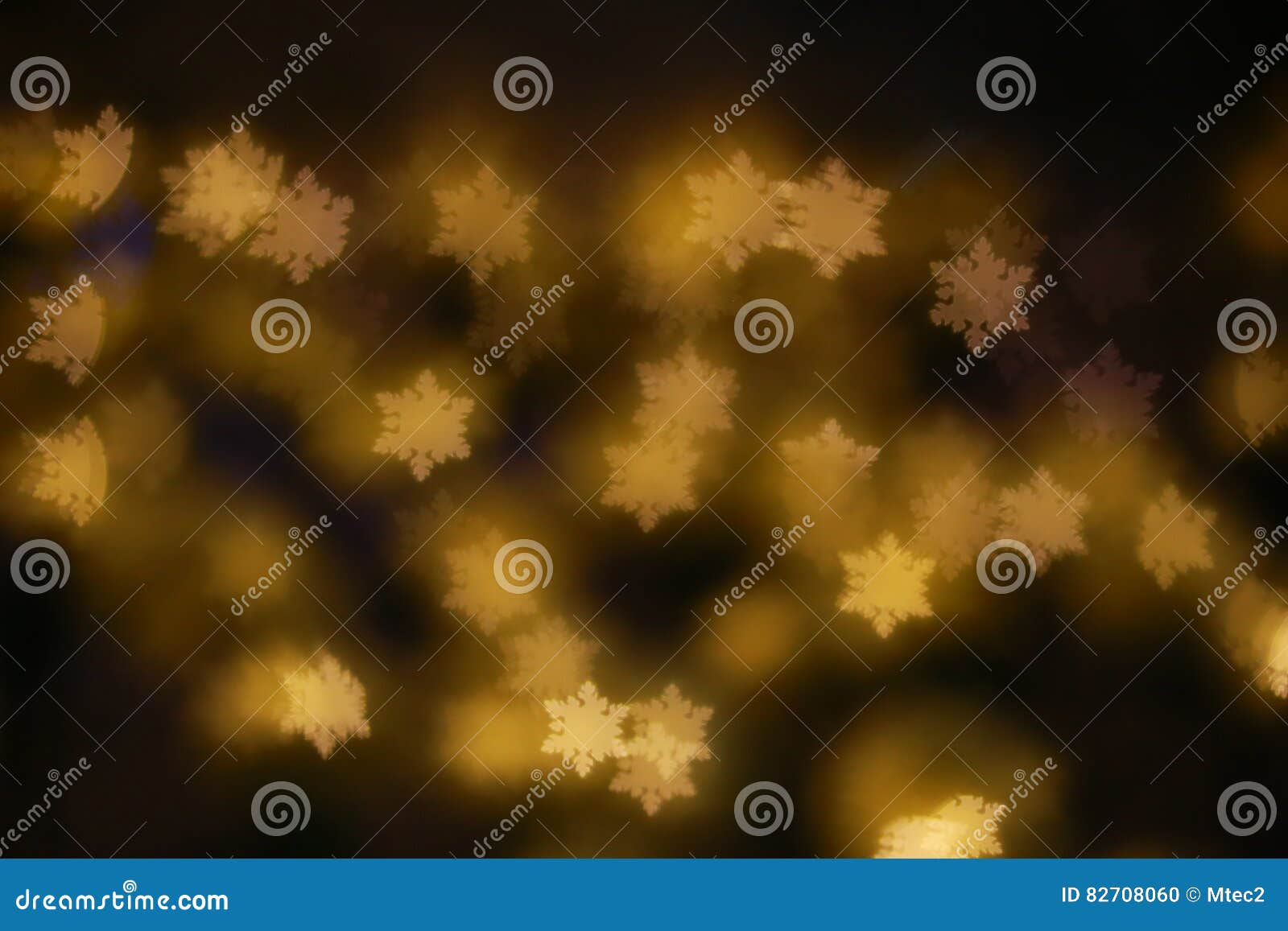Abstract Blue Bokeh Snowflake Stock Photo - Image of effect, decoration ...