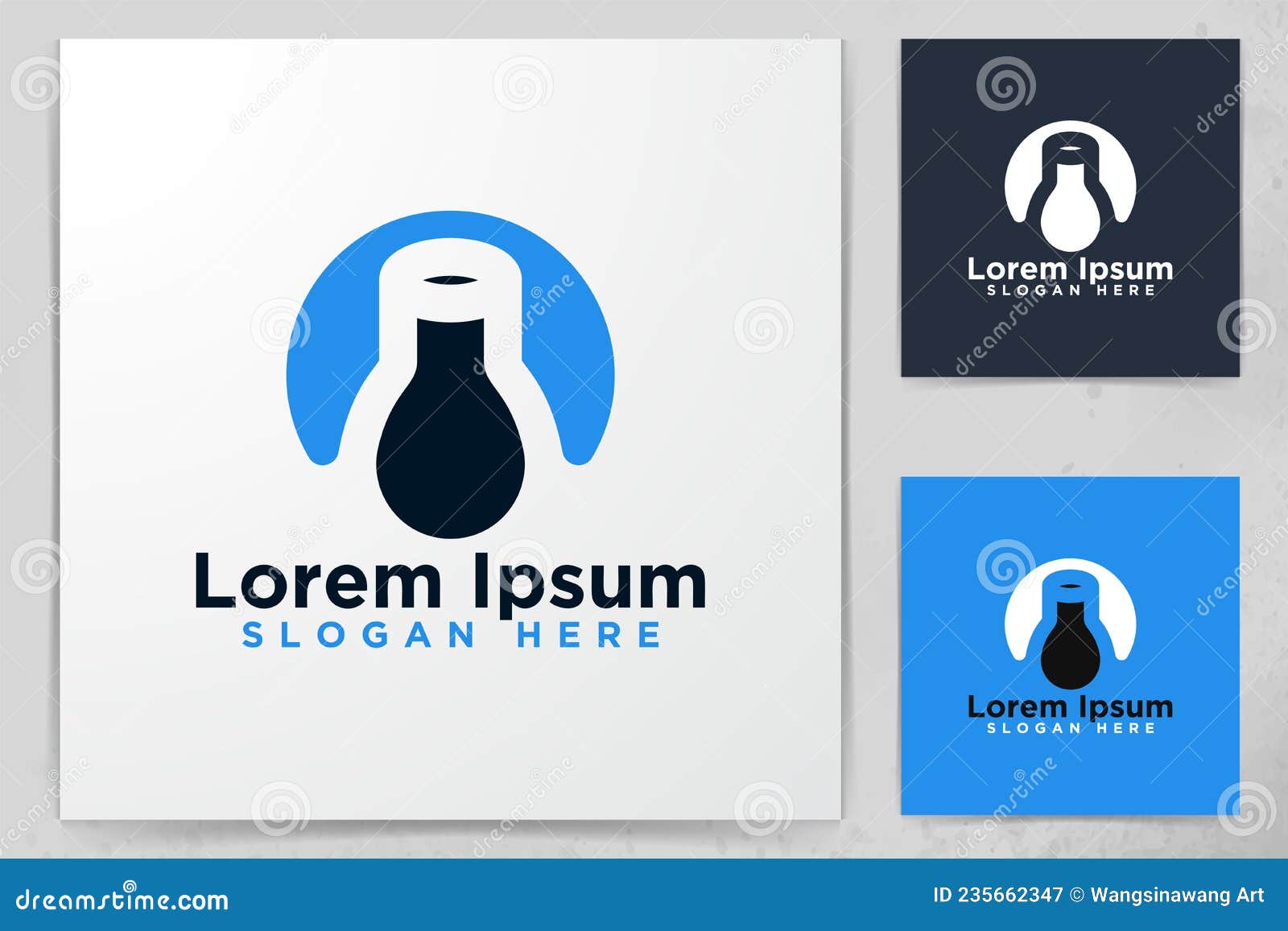 Abstract Blue Bottle Logo Designs, Vector Illustration Stock Vector ...