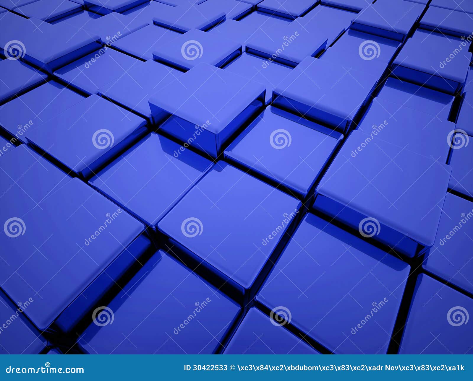 Abstract blue box stock illustration. Illustration of computer - 30422533