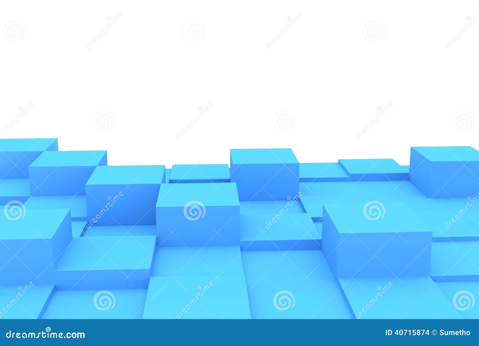 Abstract blue box floor stock illustration. Illustration of background ...