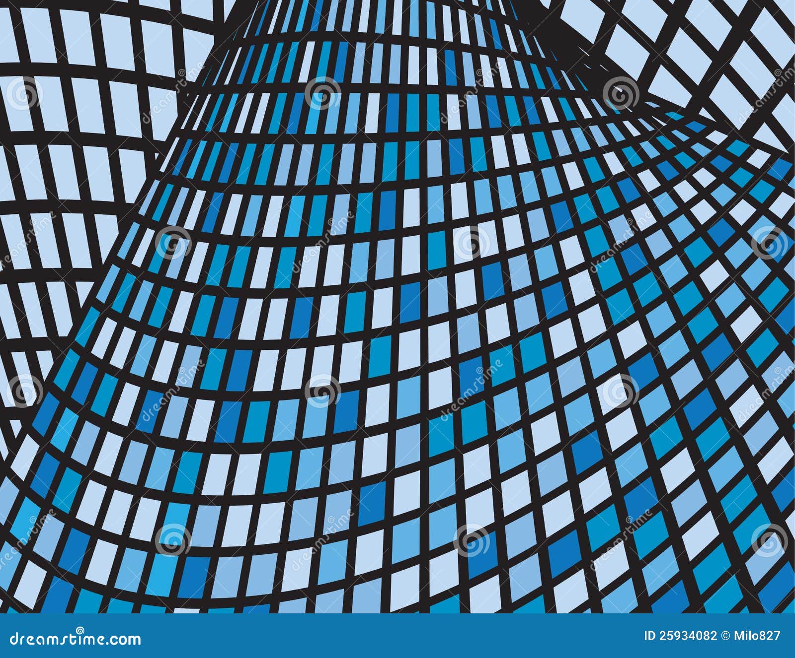 Abstract Blue Boxes Curved stock vector. Illustration of style - 25934082