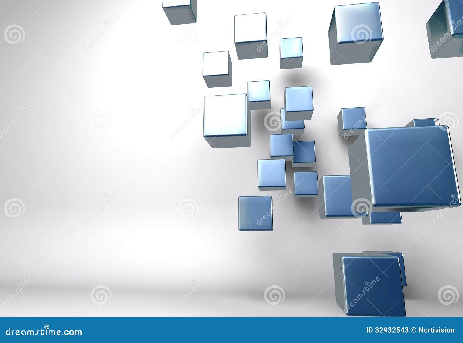 Abstract blue boxes stock illustration. Illustration of silver - 32932543