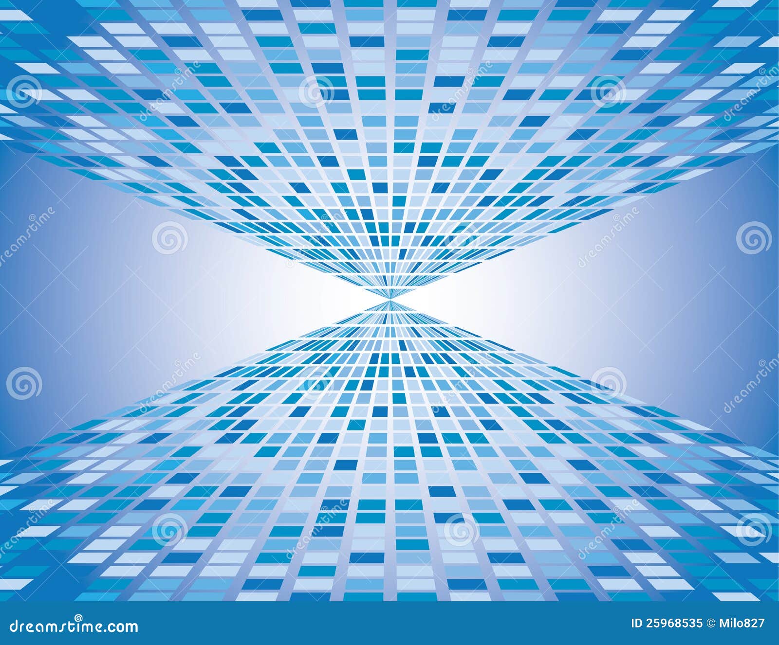 Abstract Blue Boxes Vanish stock vector. Illustration of infinity ...