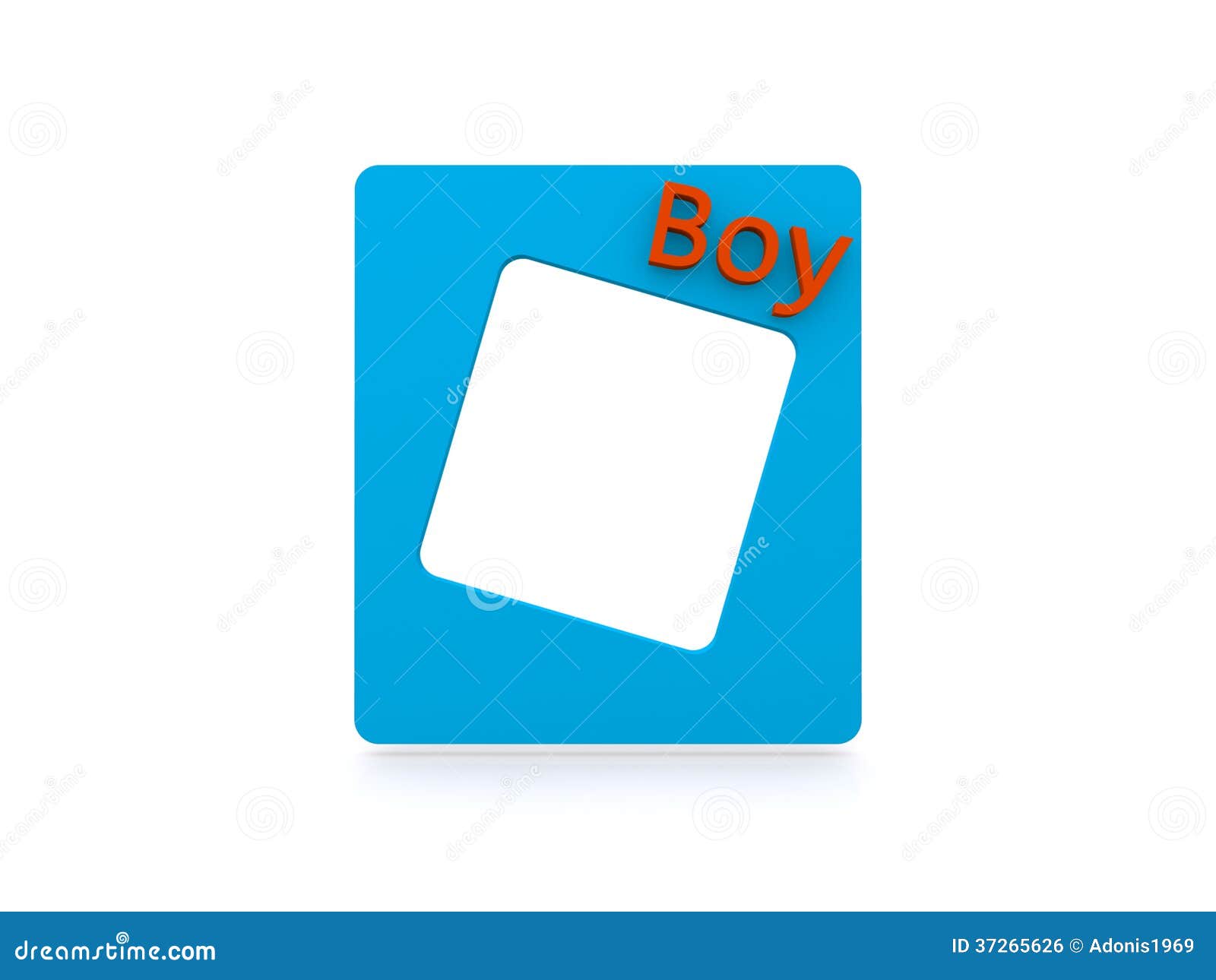 Abstract blue boy frame stock illustration. Illustration of blank ...