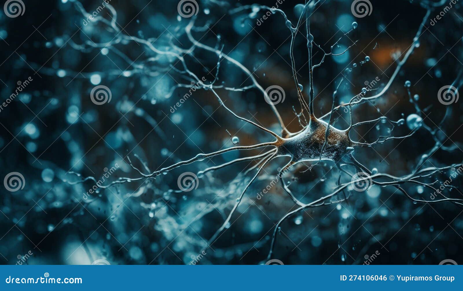 Abstract Blue Brain Synapse Communication Cellular Nature Technology ...