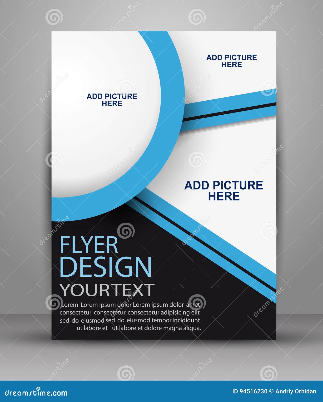 Abstract Blue Brochure Flyer Design Template Vector Stock Vector ...