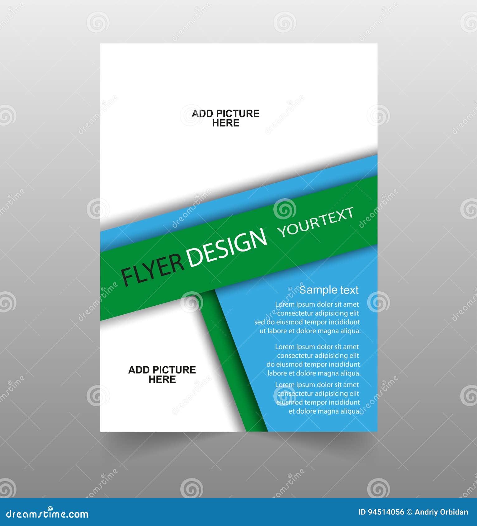 Abstract Blue Brochure Flyer Design Template Stock Vector ...