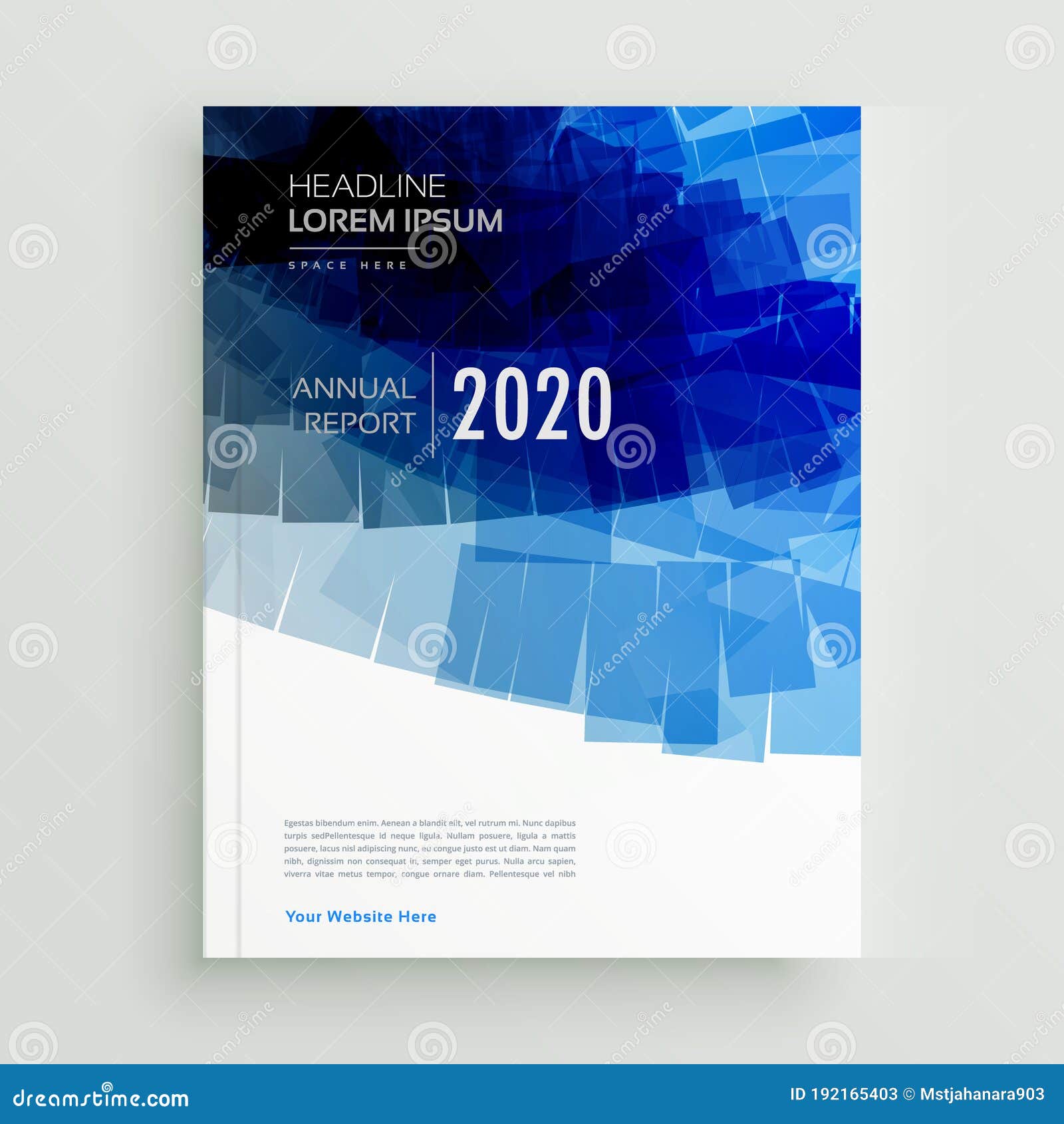 Abstract Blue Brochure Template Design Stock Vector - Illustration of ...