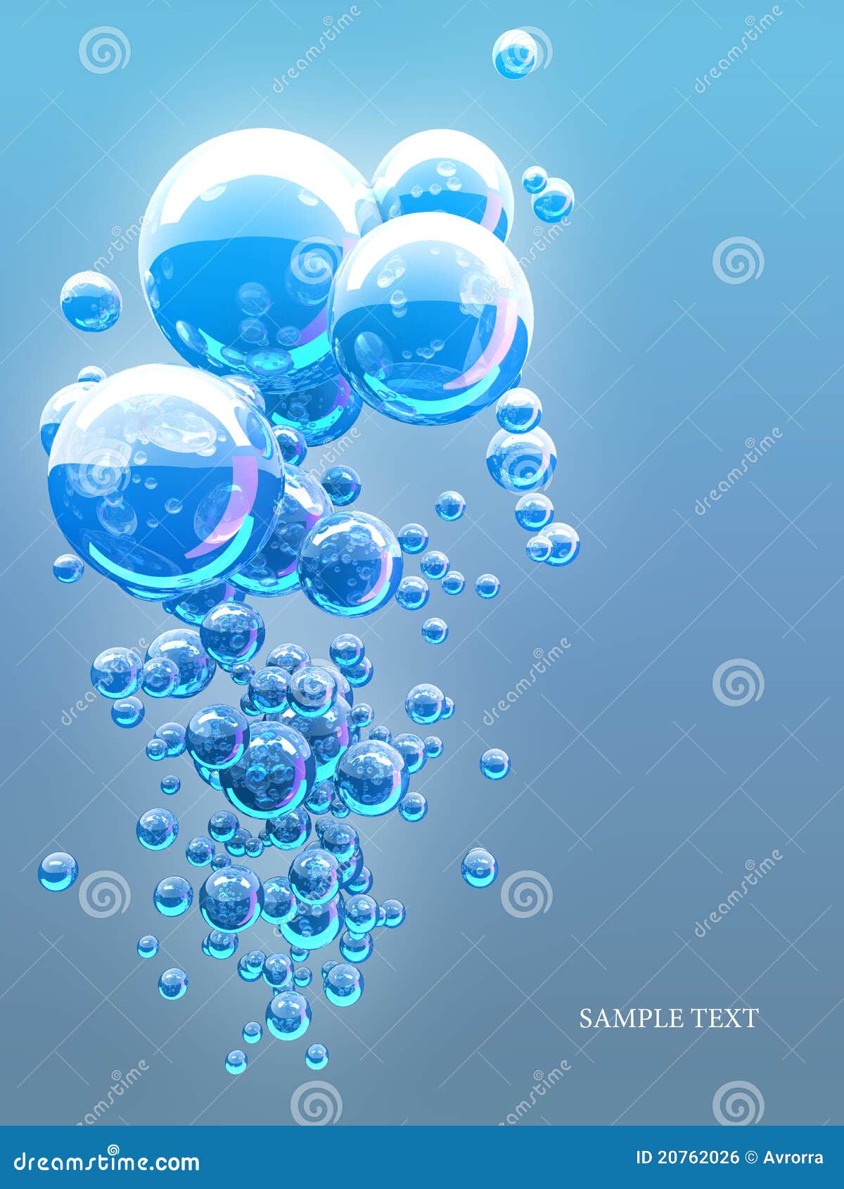 Abstract blue bubbles stock illustration. Illustration of droplets ...